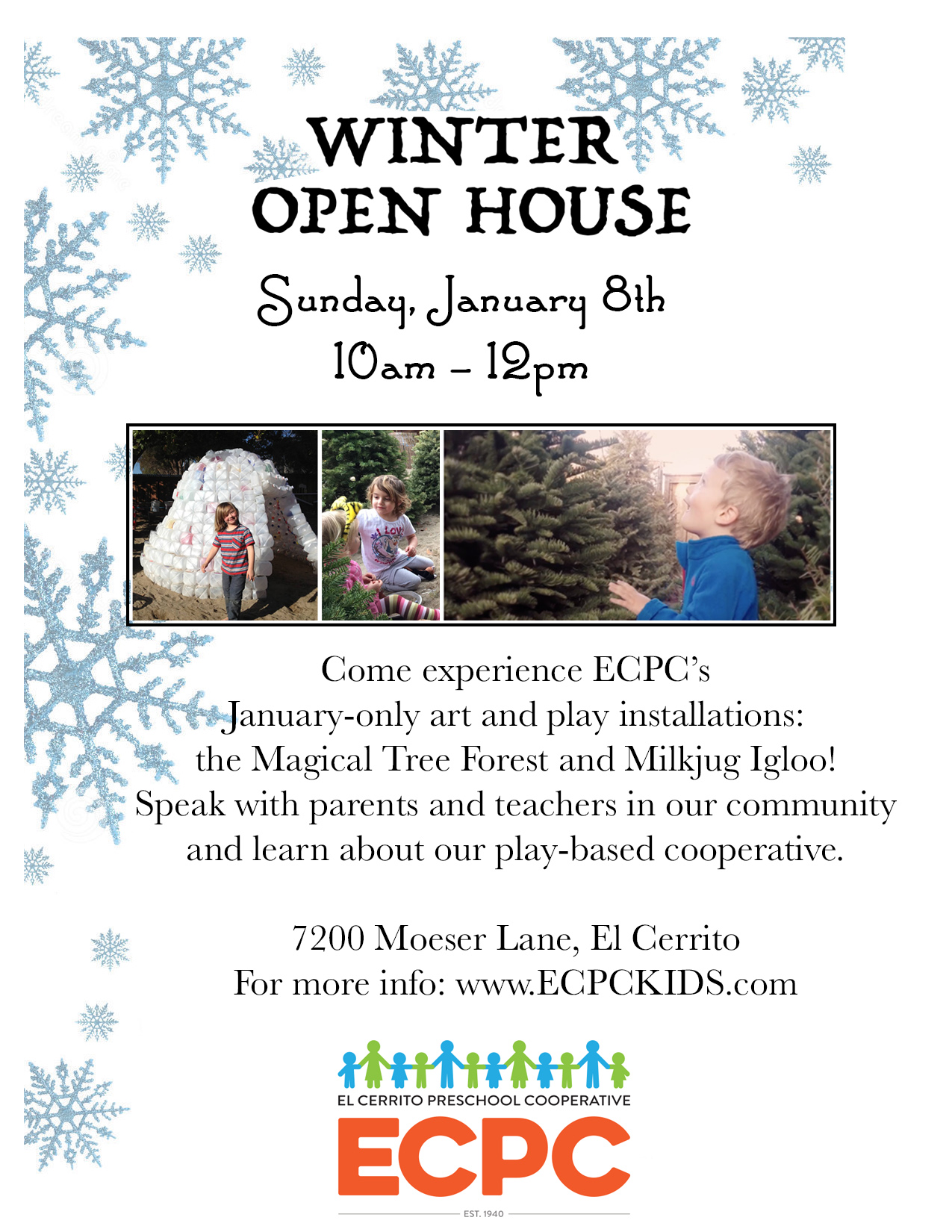 Winter Open House - El Cerrito Preschool Cooperative – Play, Learn and Grow